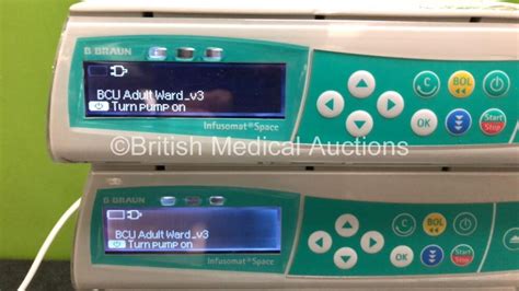 8 X B Braun Infusomat Space Infusion Pumps With 8 X Pole Clamps And 8