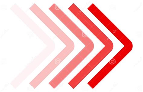 Directional Arrow Banner With Color Transition Red Stock Illustration