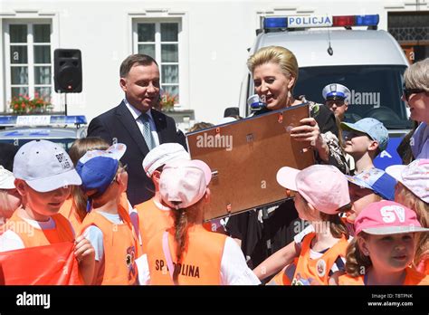 Präsident von Polen Andrzej Duda und Agata Kornhauser Duda den sicheren