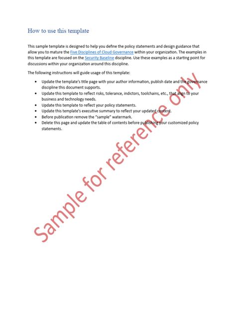 Security Baseline Discipline Template Pdf Security Computer Security