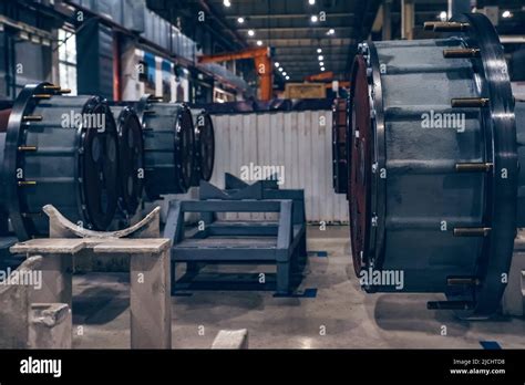 Close Up Disassembled Tractor Reduction Axle On Modern Tractor At