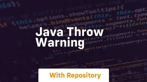 Java Throw Warning Youtube