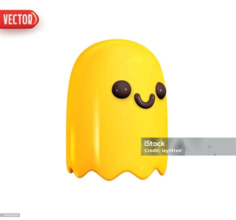 할로윈 유령 귀여운 유령 캐릭터 현실적인 3d 디자인 요소 플라스틱 만화 스타일에서 흰색 배경에 고립 된 아이콘 벡터 일러스트 레이 션 10월에 대한 스톡 벡터 아트 및