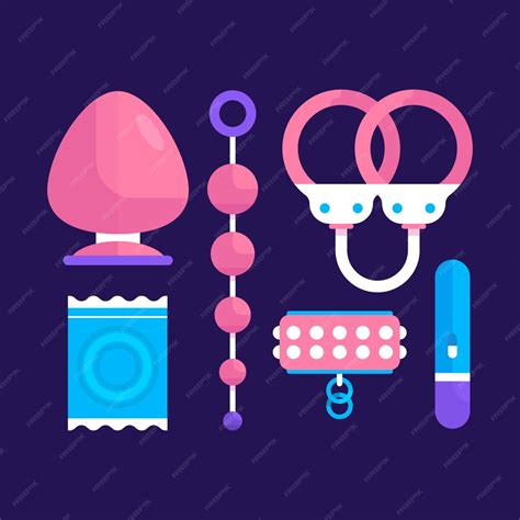 Colección De Elementos De Juguetes Sexuales Vector Gratis