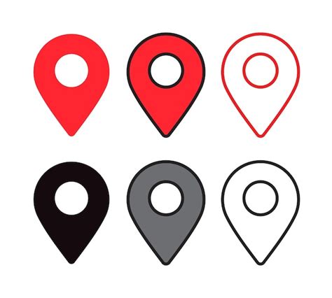 Various Location Pins Premium Vector