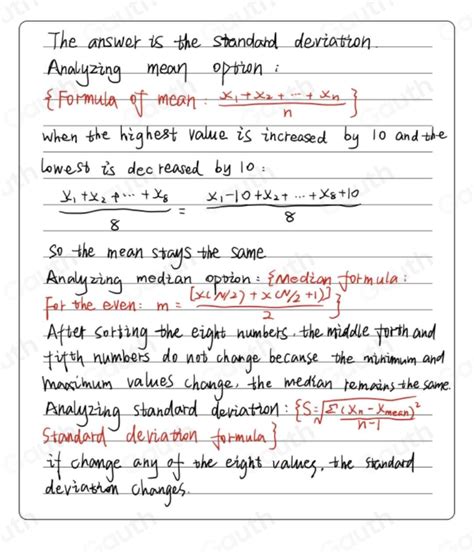 Solved Question 1 Consider A Dataset With 8 Values Suppose The