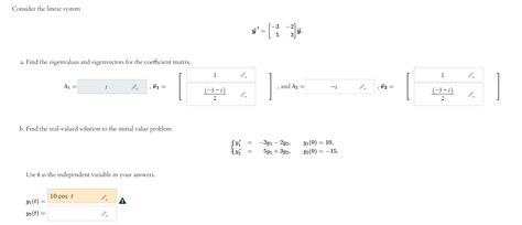Solved Consider The Linear System A Find The Eigenvalues