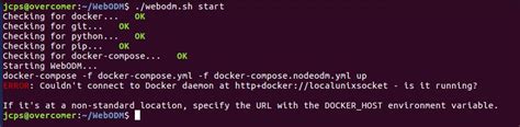 Newbie Question Errors After DOCKER BUILD T ODM IMAGE And
