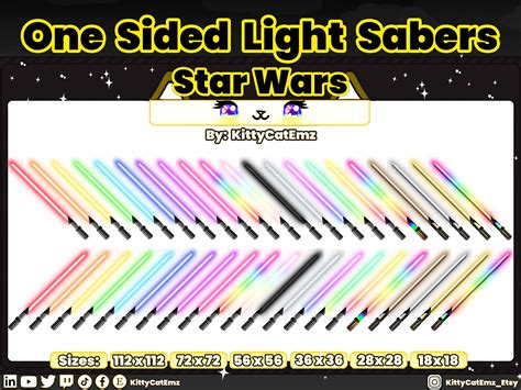 Star Wars One Sided Light Saber Emotes Points Badges And Bits Etsy