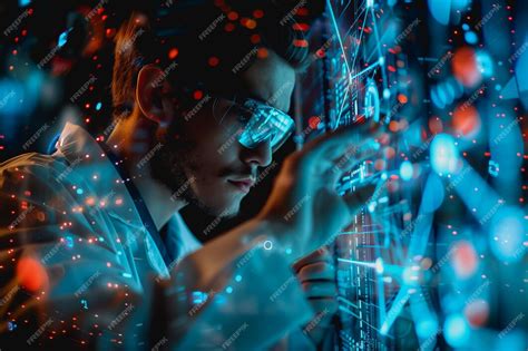 Scientist Is Using A High Tech Dashboard To Analyze Science And Research Data Technology