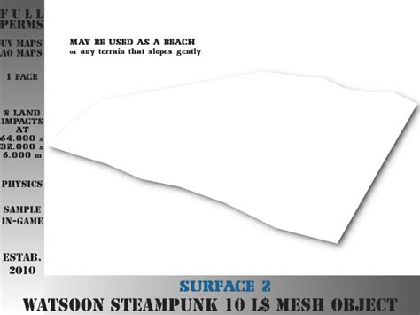 Second Life Marketplace Surface 2 8 Li Full Perm Mesh