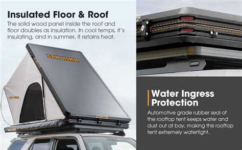 San Hima Rooftop Tent Hard Shell Overland Roof Top Tent With Telescopic Ladder Insulated