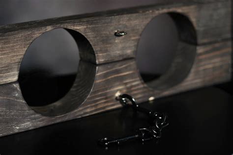 Bondage Fetish Bdsm Restraints Wrist And Ankle Stocks Wooden Kinky Etsy
