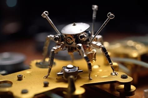 Premium Ai Image Microscopic Spy Robot In The Shape Of An Insect