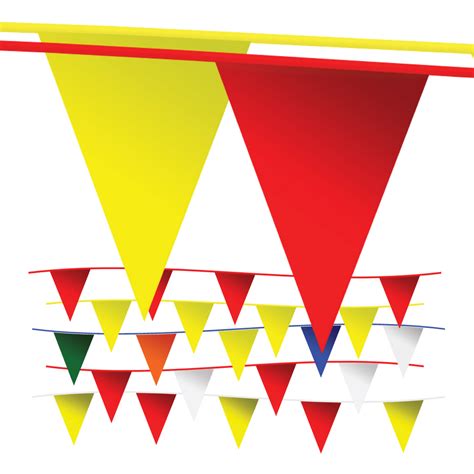 Pennant Flags 9 X 12 Inch And 12 X 18 Inch Xing Ping Road Safety