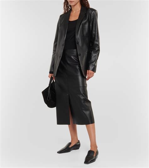 Jacques Leather Blazer In Black Joseph Mytheresa