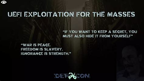 Uefi Exploitation For The Masses Ppt Free Download