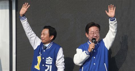 송기호 후보 지지 호소하는 이재명 대표