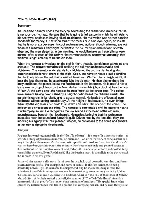 What Is The Plot Structure Of The Tell Tale Heart At Evelyn Mcelroy Blog