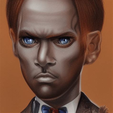 Fantasy Intricate Elegant Portrait Detailed Face Handsom Brown Dark
