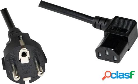Cavo Iec Logilink 1x Spina Schuko 1x Presa Iec C13 5 00 M Nero In