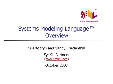 PPT Systems Modeling Language Overview PowerPoint Presentation