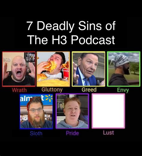 Characters Of The Show As The 7 Deadly Sins Lust R H3h3productions