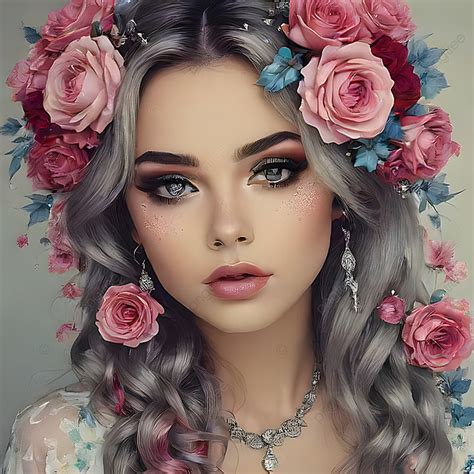 Flower Girl Background Flower Girl Flowers Background Image And