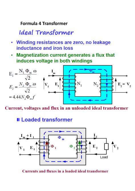 Transformer Formulas And Equations Electrical Technol