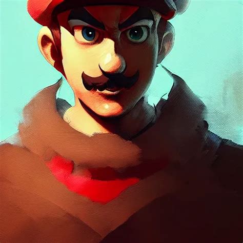 Concept Art Of Mario Highly Detailed Painting By Stable Diffusion