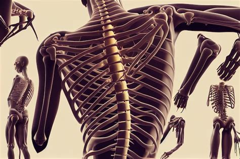 Dor Nas Costas Dor Na Coluna Humana Uma Ilustração 3d Conceitual