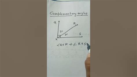 Complementary Angles Youtube