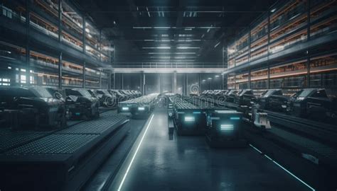 Blurred Motion Of Cars On Multiple Lane Highway Generated By Ai Stock Illustration