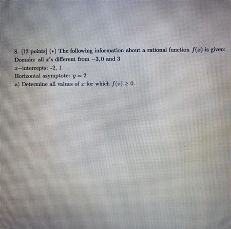 Solved 8 12 Points The Following Information About A Chegg Com