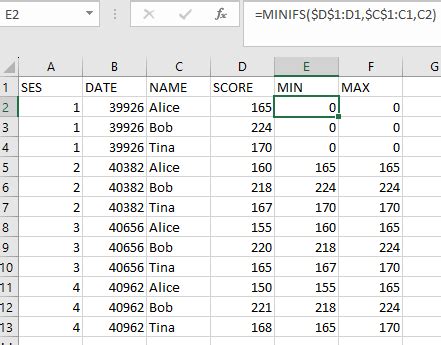 If Statement How Do I Get The Minimum Value Of One Column Base On Conditions Met From Other
