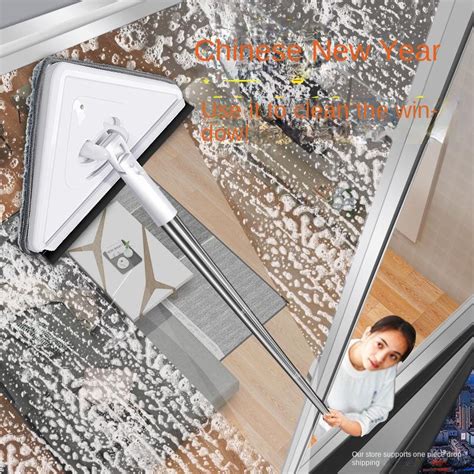 유리 스퀴지 범용 창문 청소 텔레스코픽 막대 가정용 습식 및 건식 다기능 셔닐 삼각형 지붕 Aliexpress