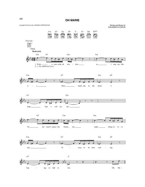 Oh Marie By Louis Prima Sheet Music For Mandolin At Sheet Music Direct