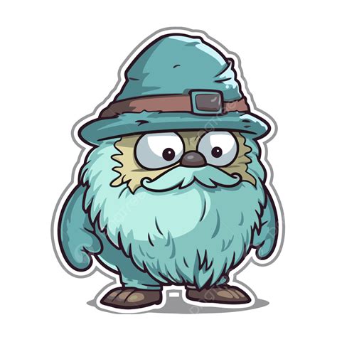 卡通魔法先生 巫師和仙女貼紙 矢量绘图 貢克向量圖案素材免費下載，png，eps和ai素材下載 Pngtree