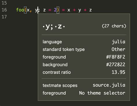 tokenize semicolon as `meta bracket` · issue 216 · juliaeditorsupport