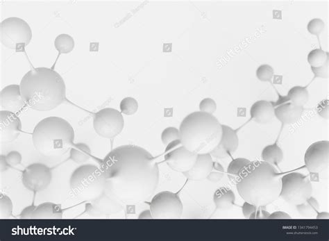 Abstract White Molecules Design