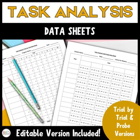 Editable Task Analysis Data Sheet Templates For ABA Therapy Made By Teachers