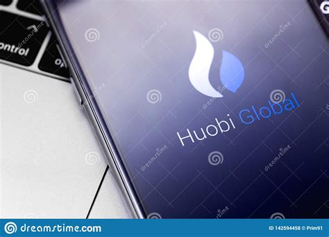 Huobi App On The Screen Smartphone And Notebook Editorial Stock Photo