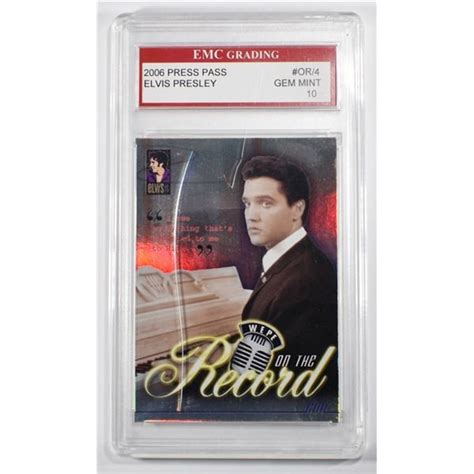 2006 Press Pass Elvis Presley 4 Emc Gem Mint 10