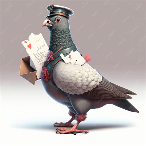 Carrier Pigeon Illustration