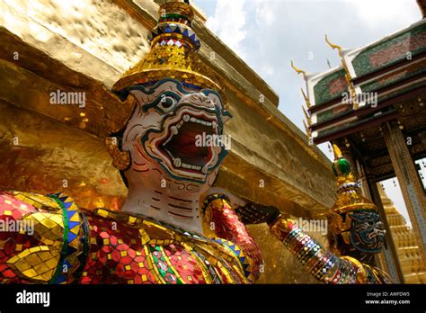 The Statue Of Demon Yaksha Character From The Ramakien Epic At