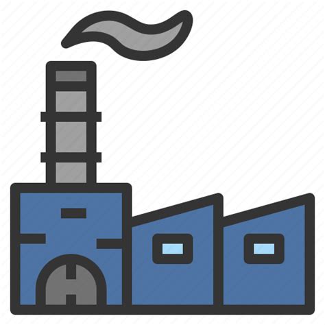 Factory Industry Manufacturing Plant Workshop Icon Download On