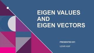 Application Of Eigenvalues And Eigenvectors Understanding Concepts