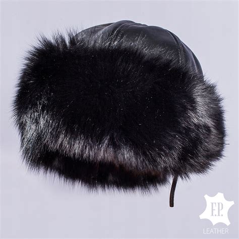 Czapka Toczek Futerko SkÓra Regulowana • Cena Opinie • Czapki Zimowe