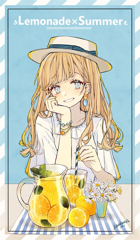 Safebooru Girl Absurdres Akakura Artist Name Bangs Blonde Hair Blue