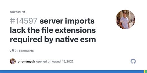 server imports lack the file extensions required by native esm · issue
